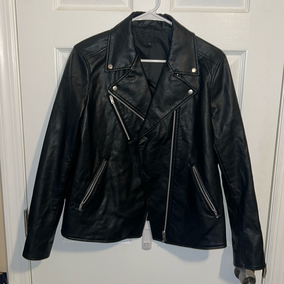 Uniqlo | Jackets & Coats | Uniqlo Faux Leather Jacket | Poshmark